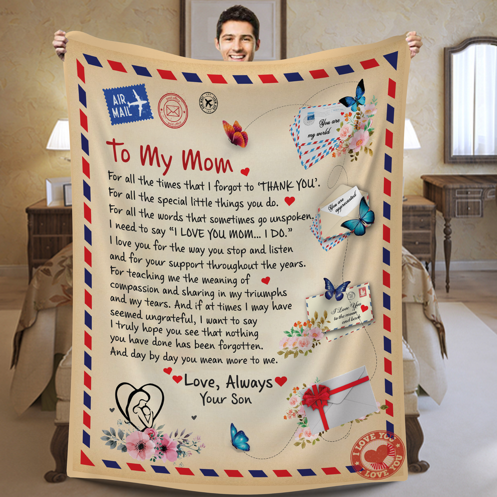 Mom - Giant Post Card Blanket – KEmerald